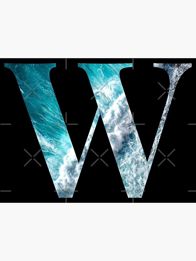 Póster «Letra W Alfabeto de las olas del océano azul» de Soursoul99 ...