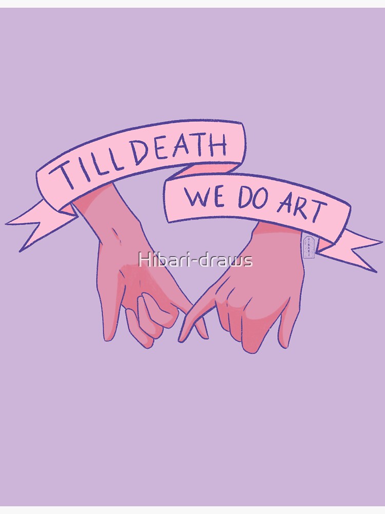 "Till death we do art hands" Sticker by Hibari-draws | Redbubble