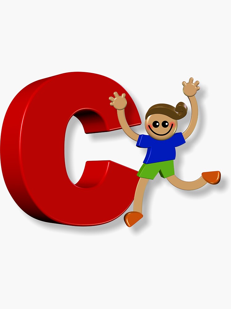 "Letter Initial C Boy Child Baby Personalised Alphabet" Sticker for ...