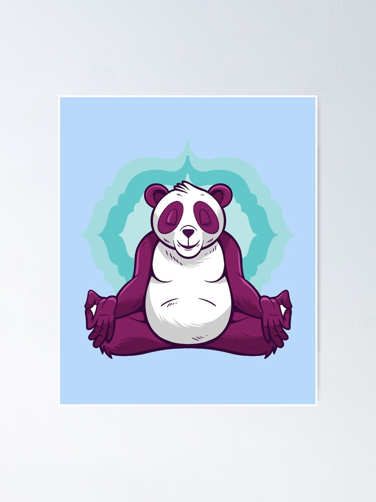 "Panda bear meditating" Poster by DerSenat | Redbubble