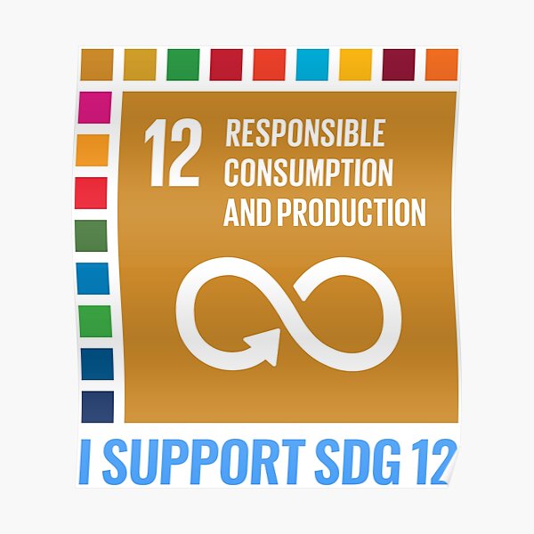 "I support SDG 12 - Responsible Consumption and Production" Poster by ...