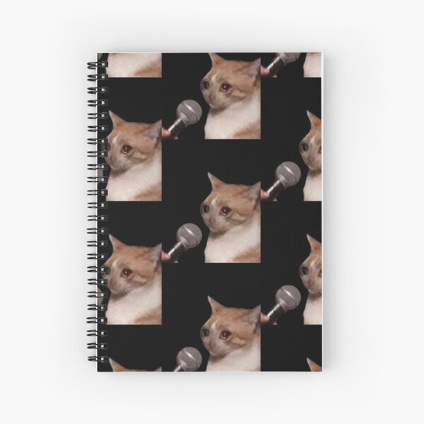 "Crying Cat Microphone Meme (Black) - Crying Cat Meme Crying Cat ...
