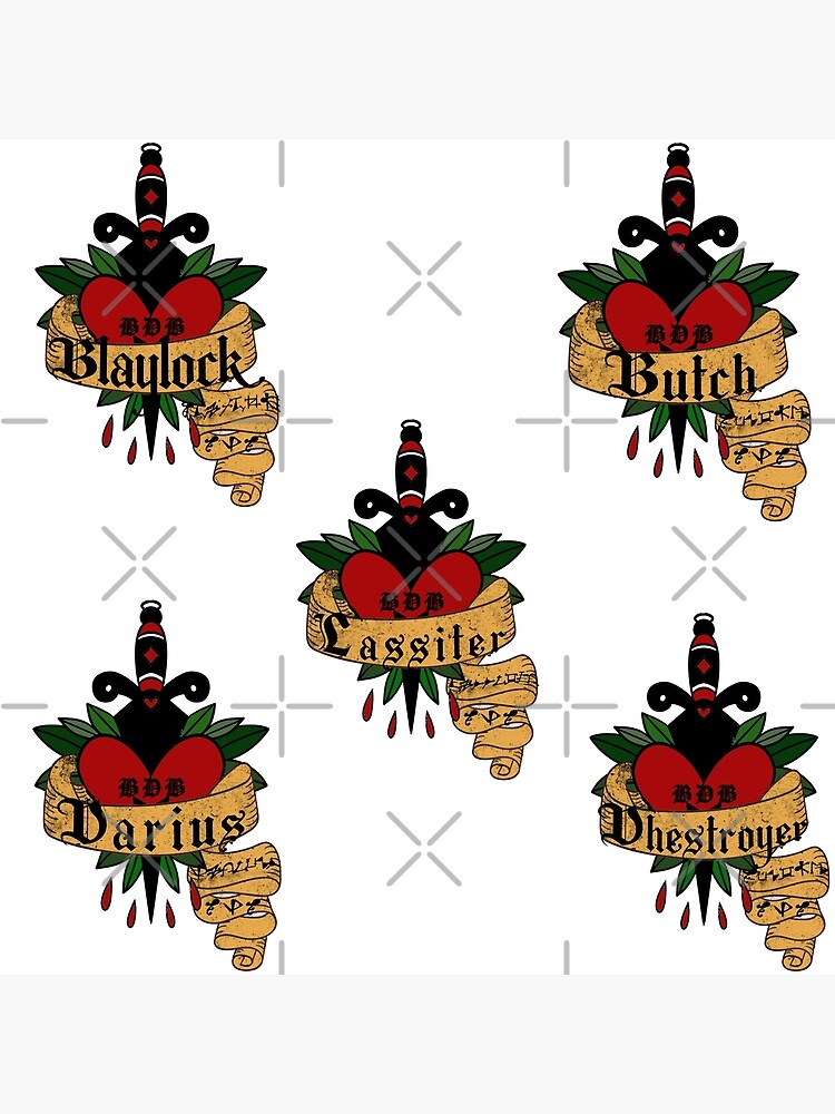 "Black dagger brotherhood bdb brothers sticker pack" Art Print by ...