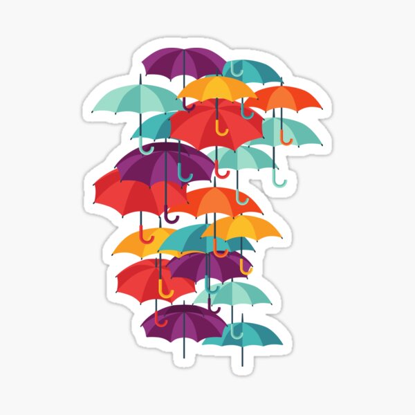 "Stacked Umbrellas " Sticker for Sale by sentinelstudio | Redbubble