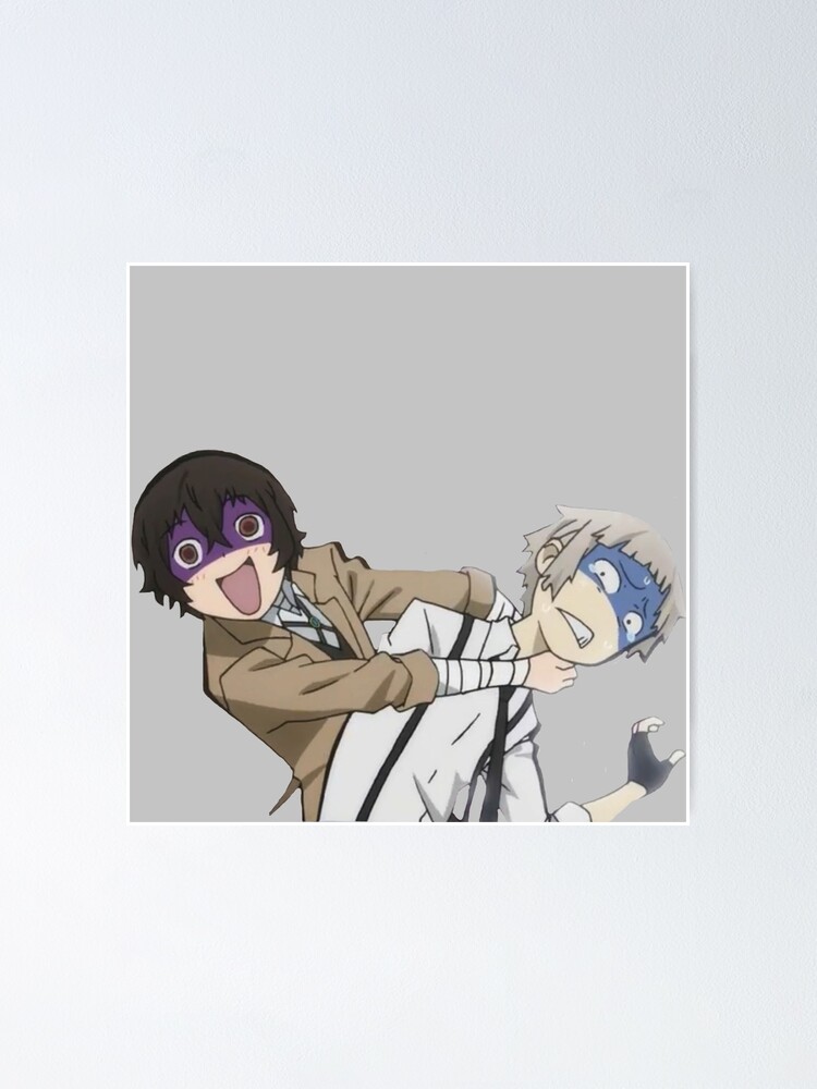 "poisoned dazai & scared sushi " Poster by velcris | Redbubble