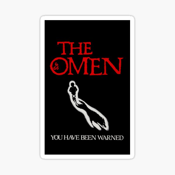 "The Omen (1976) Richard Donner" Sticker by horrorfreakshop | Redbubble