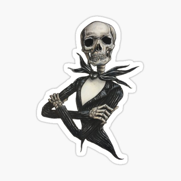 "Jack Skellington " Sticker for Sale by MoonChildsart | Redbubble