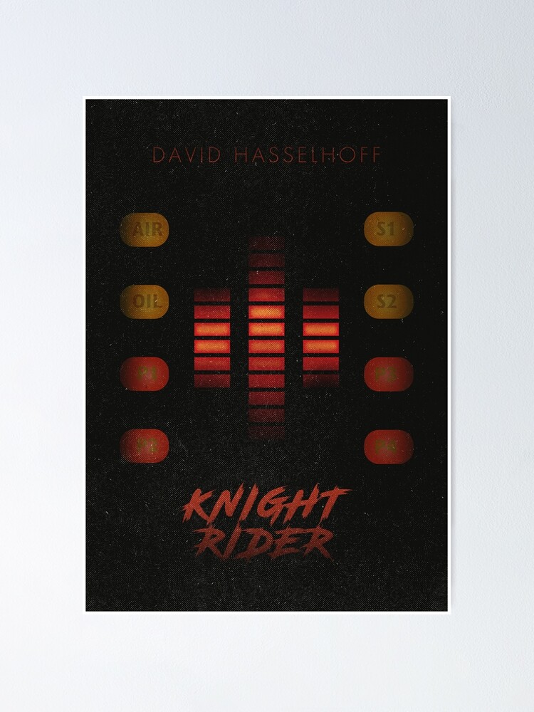 "Knight Rider, David Hasselhoff, minimalist movie poster, supercar, El ...