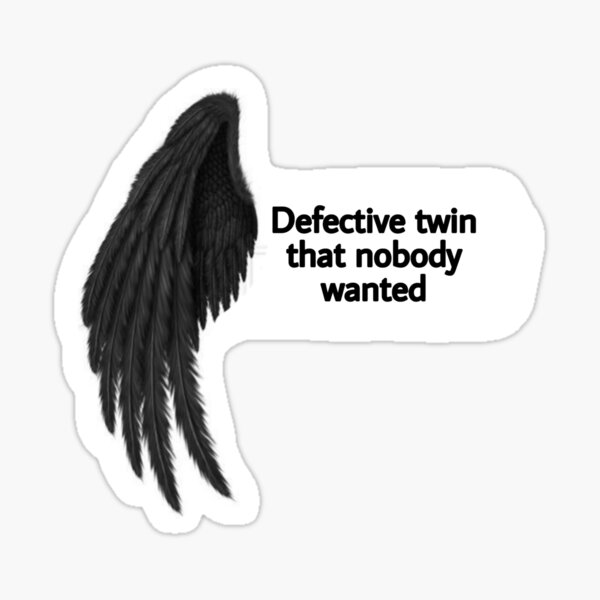 "Defective twin that nobody wanted" Sticker for Sale by Darkmatter99 ...