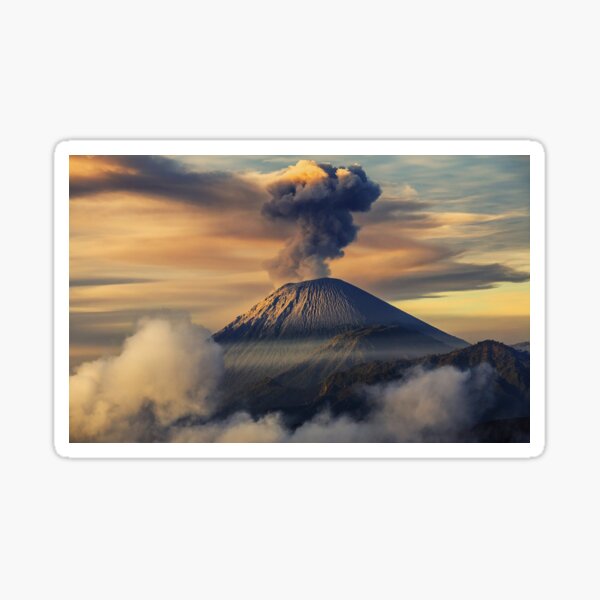 "Volcanic eruption" Sticker for Sale by sitamaissitoh | Redbubble