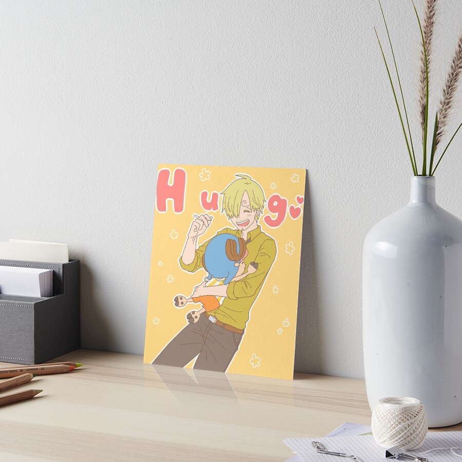 "Sanji and Tony Tony Chopper Warm Hugs" Art Board Print by SoyLaLeche ...