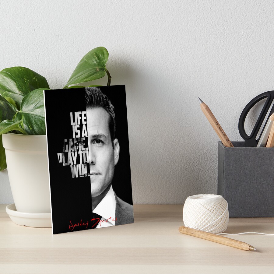 "Harvey Specter black and white motivational quote." Poster for Sale by ...