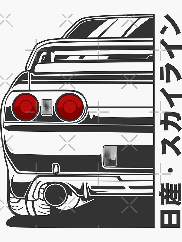"Nissan Skyline R32 GTR" Sticker for Sale by idrdesign | Redbubble