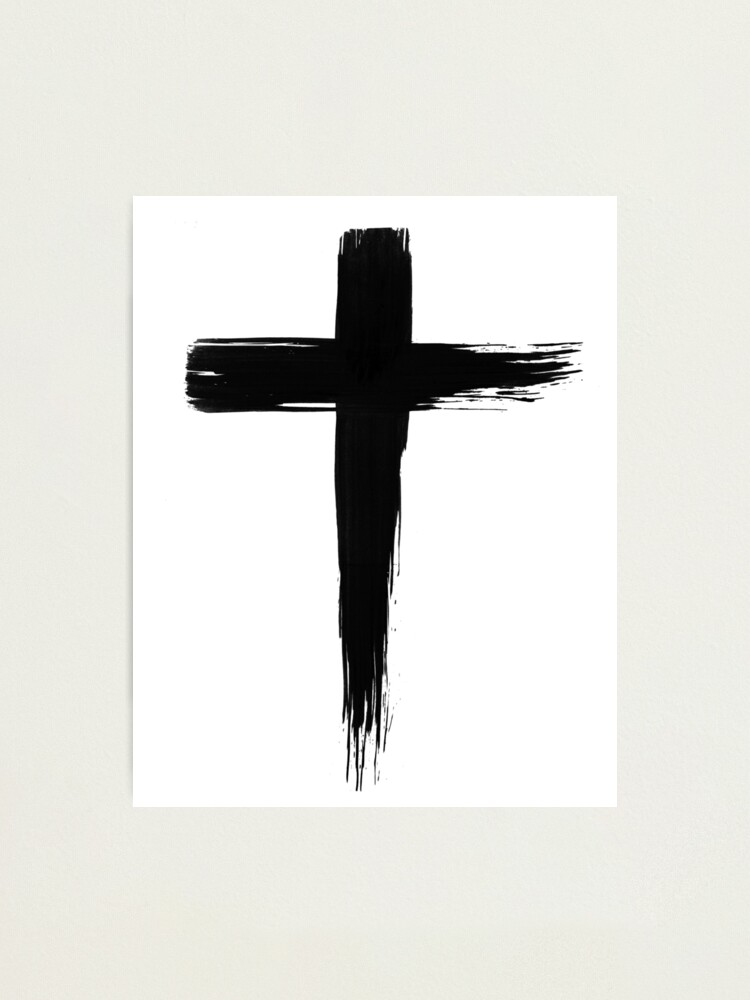 Lámina fotográfica «Ilustración de la cruz de la iglesia dibujada con ...