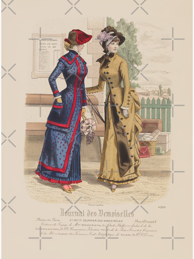 "Two Victorian Traveling Ladies waiting for a train in a Vintage ...