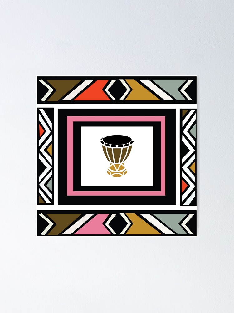 "Djembe African drum Traditional Tribal Art Decor " Poster for Sale by ...
