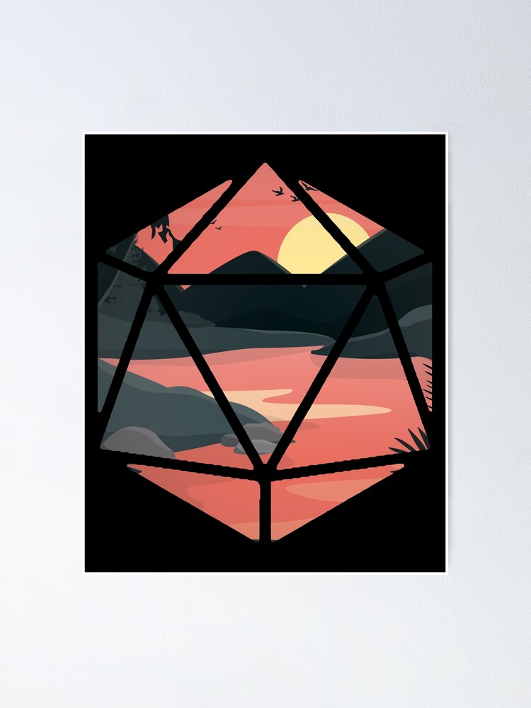 "Sonnenuntergang D20" Poster von Mimic-Gaming-Co | Redbubble