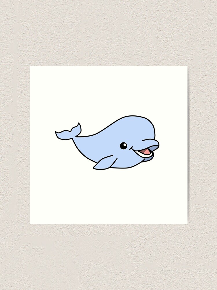 "Blue Beluga Whale" Art Print by Anasbikerchalen | Redbubble