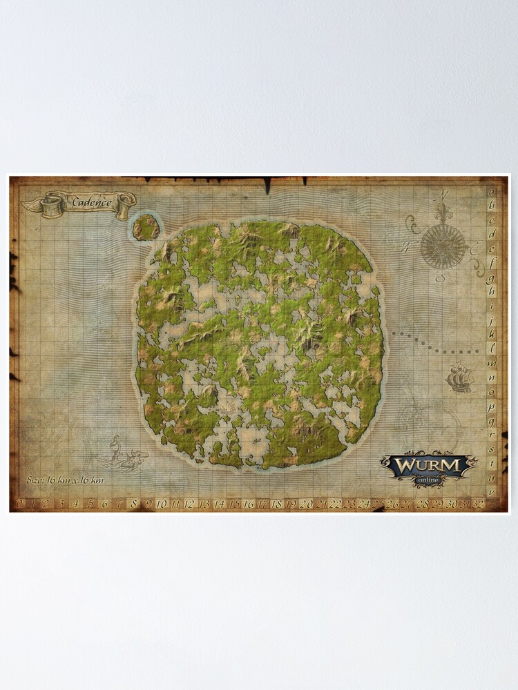 "Wurm Online Cadence map" Poster for Sale by WurmOnline | Redbubble