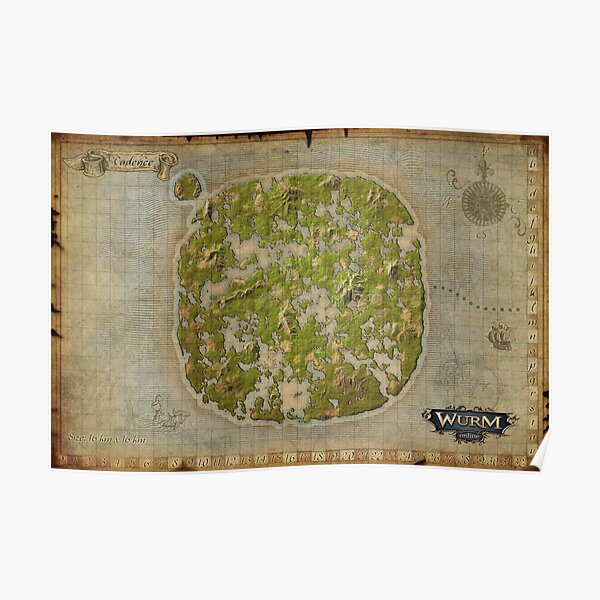 "Wurm Online Cadence map" Poster by WurmOnline | Redbubble