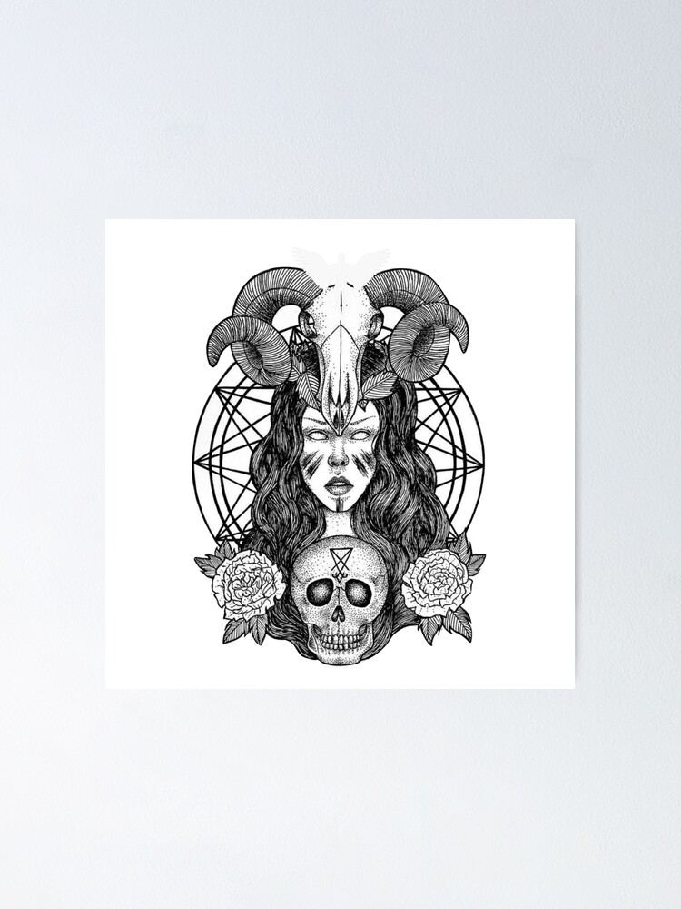 "Baphomet Girl" Poster by Royalswisss | Redbubble