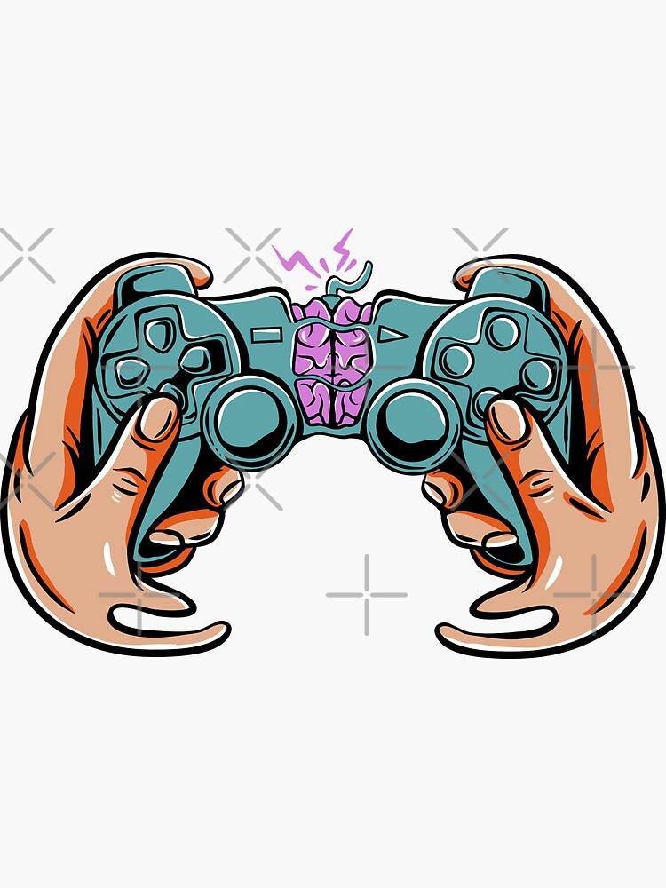 "Broken Controller With Its Own Mind" Sticker by yaotu | Redbubble