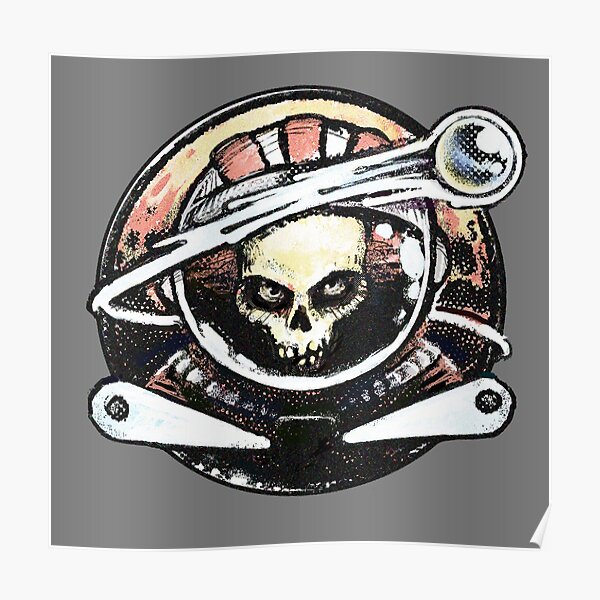 "Pinball Skull" Poster for Sale by ArchNorway | Redbubble