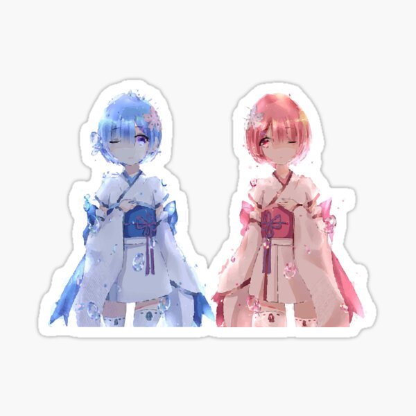 "Re: Zero - Ram and Rem" Sticker by MarmotRevolt | Redbubble
