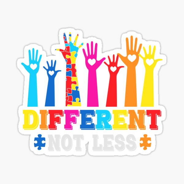 "Different not less" Sticker for Sale by Sami1982 | Redbubble