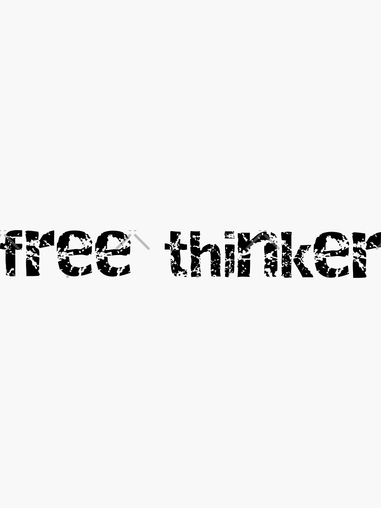 "Free Thinker" Sticker for Sale by NomadMessenger | Redbubble