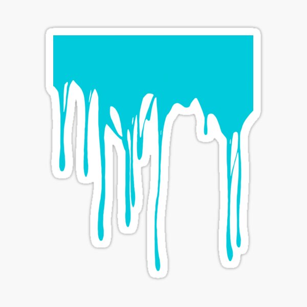 "Light Blue Dripping Paint" Sticker for Sale by Trace1234 | Redbubble