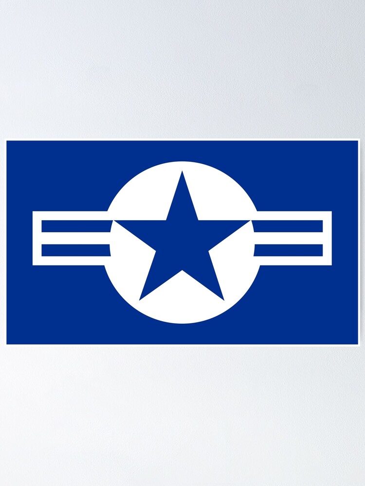 "Low Visibility White Roundel of the United States Air Force" Poster by ...