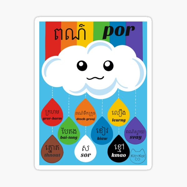 "Khmer Colors" Sticker for Sale by KitNKatCo | Redbubble