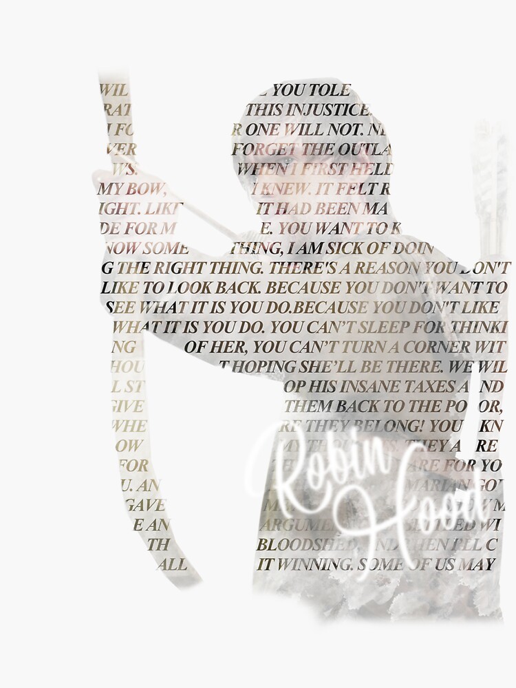 "Robin Hood Typography" Sticker for Sale by kjp815 | Redbubble