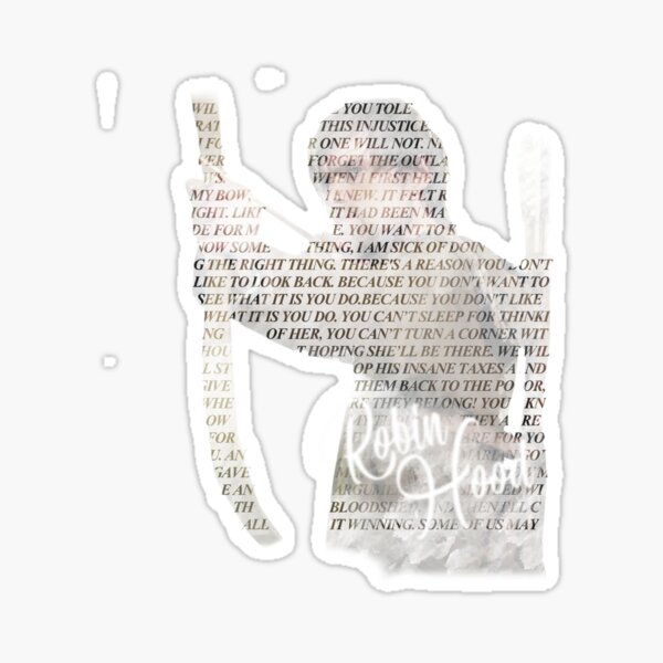 "Robin Hood Typography" Sticker for Sale by kjp815 | Redbubble