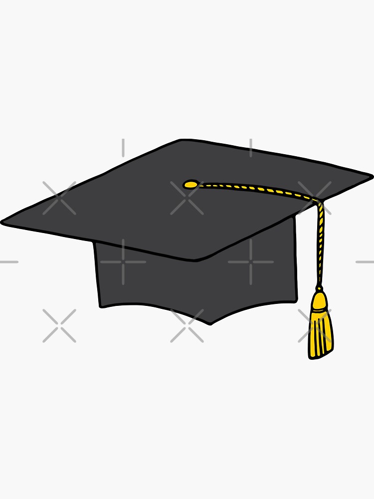 "Golden Yellow Tassel Graduation Cap" Sticker for Sale by ...