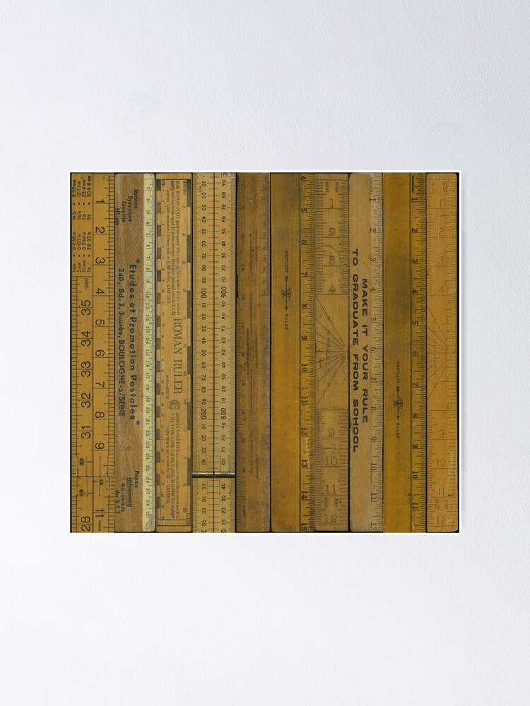"Old-School ruler collection" Poster for Sale by paulgrand | Redbubble