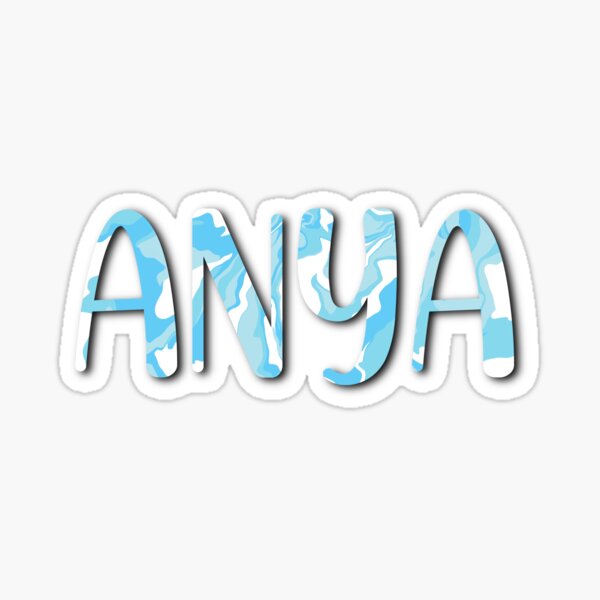 "Anya" Sticker for Sale by dolphin1128 | Redbubble