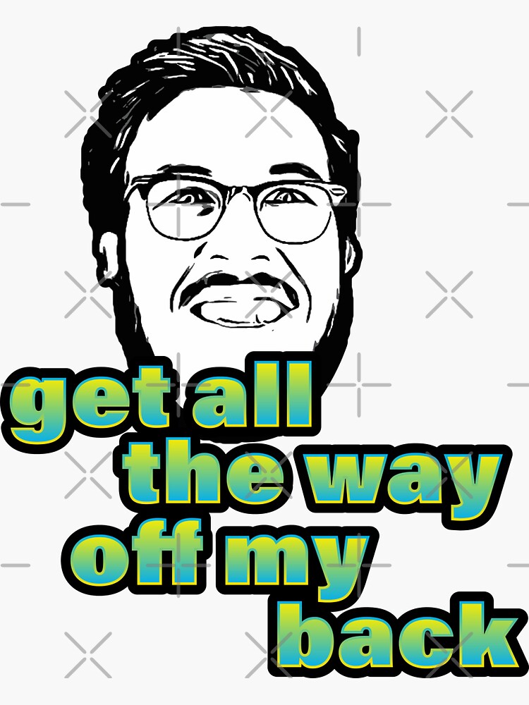 " Pitch Meeting - Get all the way off my back - BLUE YELLOW" Sticker by ...