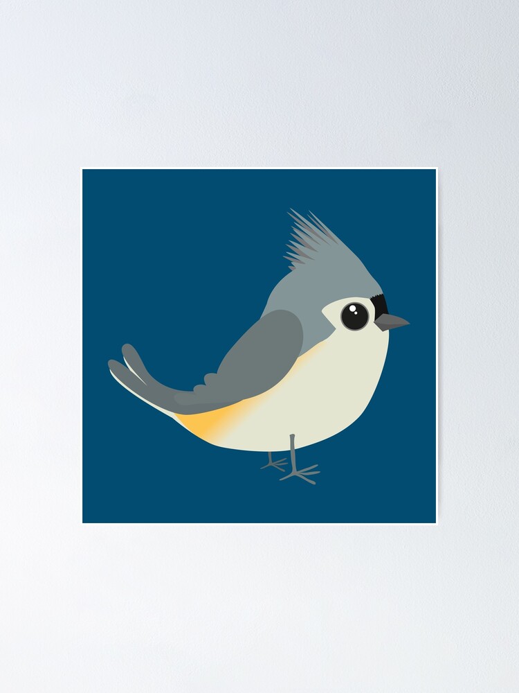 "Cute tufted titmouse" Poster by Bwiselizzy | Redbubble