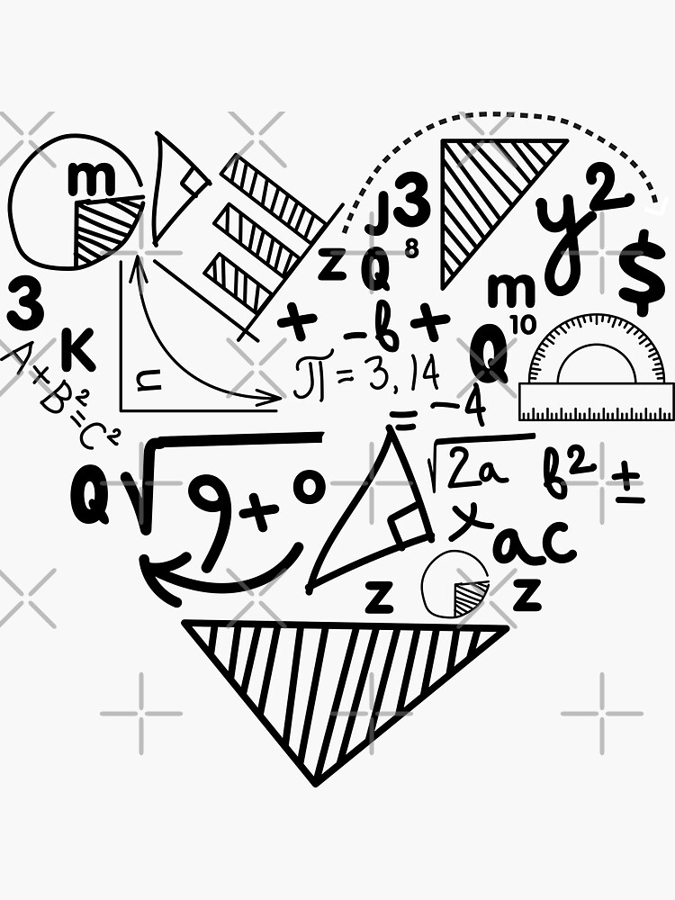 "Maths lovers simple design" Sticker by Ribsa | Redbubble