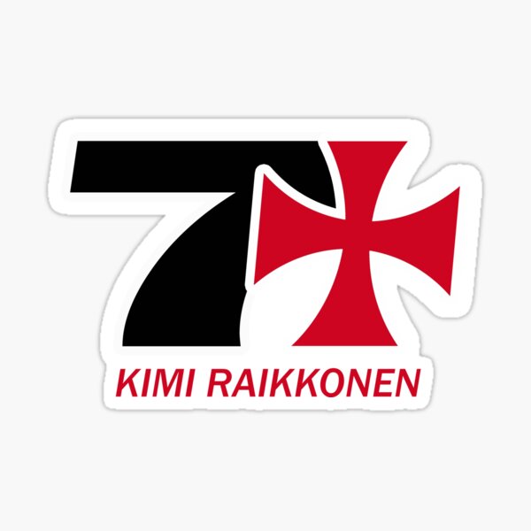 Kimi Raikkonen Cross Seven Stickers | Redbubble