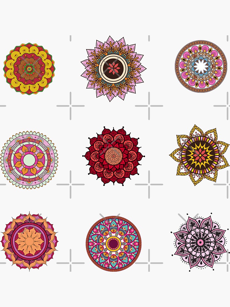 "Mandala sticker pack Hydro flask sticker set 2" Sticker by ...
