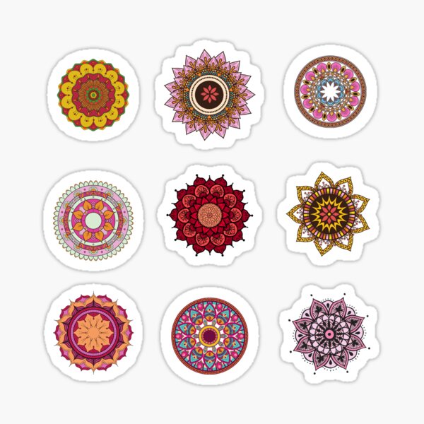 "Mandala sticker pack Hydro flask sticker set 2" Sticker by ...