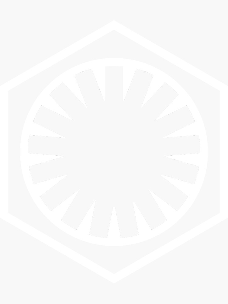 "First Order Logo WHITE" Sticker for Sale by TheronClarke | Redbubble