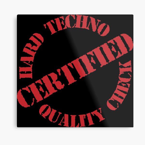 Lámina metálica «Certificado de control de calidad de Hard Techno ...