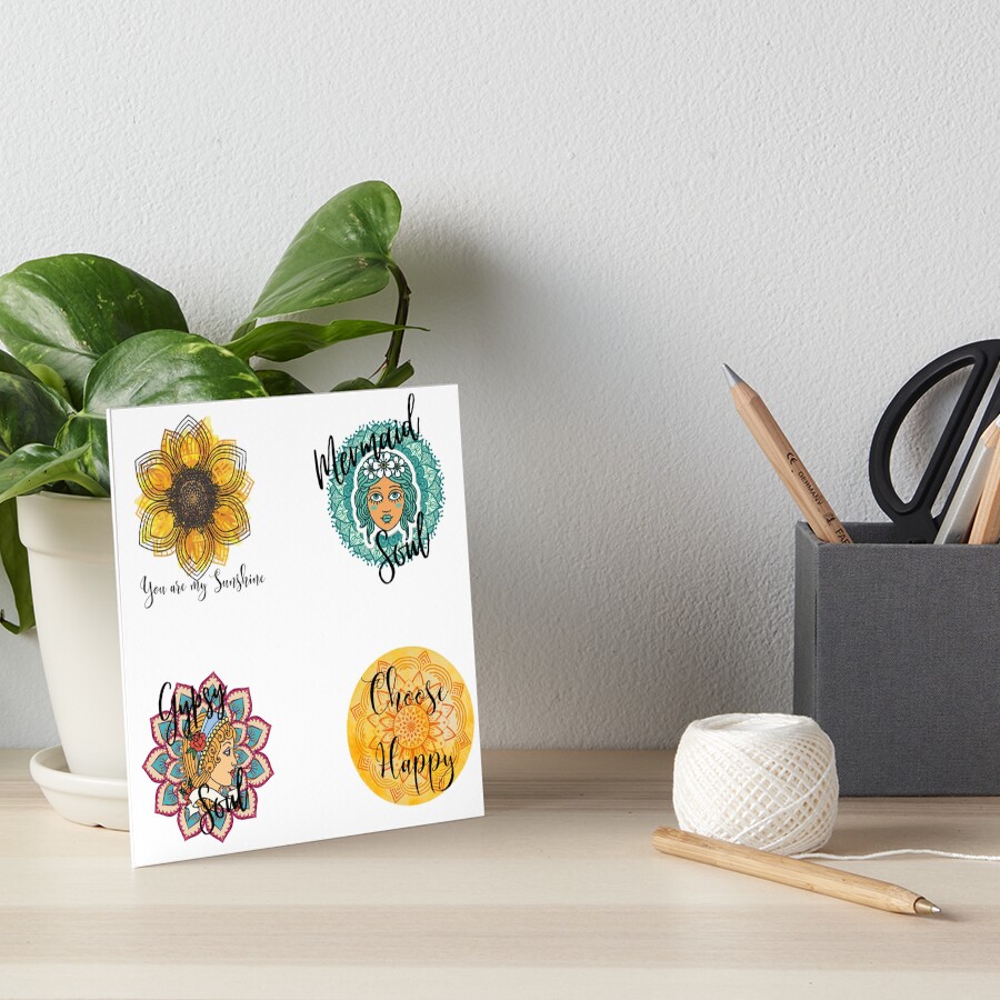 "Mandala Mood sticker pack Hydro flask sticker set " Art Board Print ...