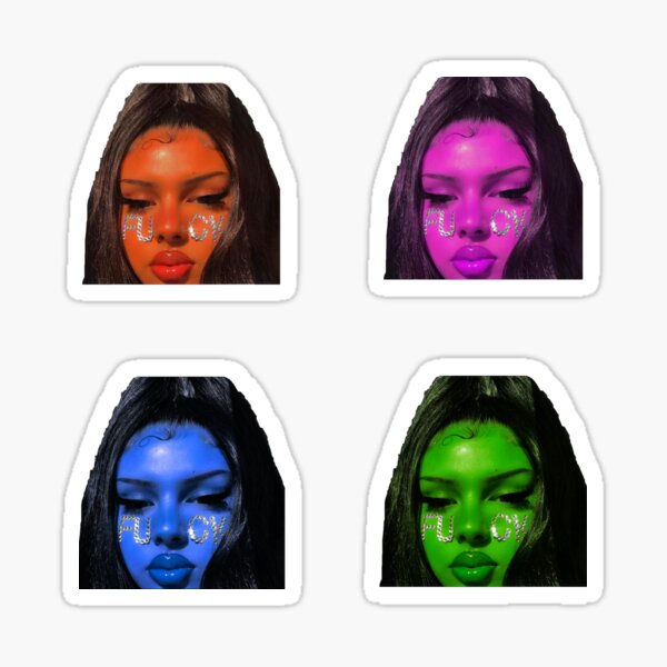 "y2k f*ck face jewels set pack" Sticker for Sale by babijezebel | Redbubble