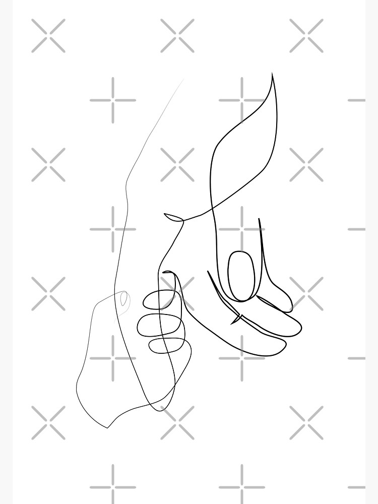 "Child hand - Minimal line art" Poster by InspiRin | Redbubble