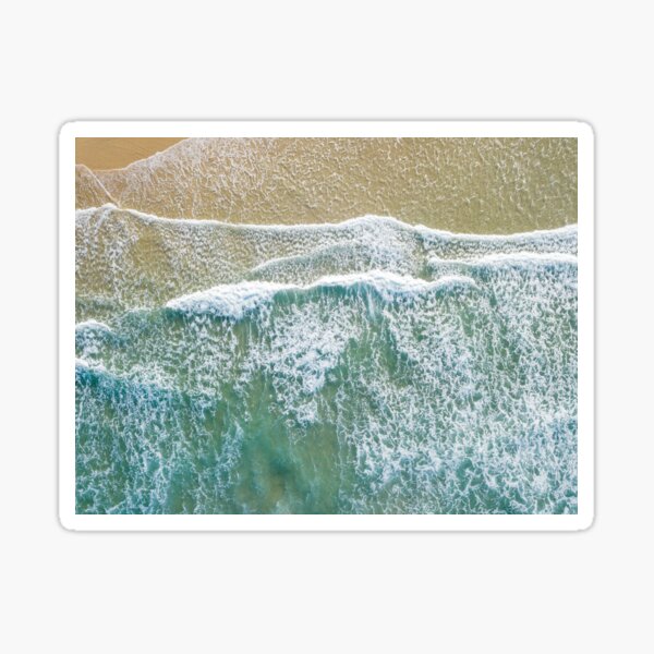 "Ocean Waves on Sandy Beach" Sticker for Sale by andr0narak | Redbubble